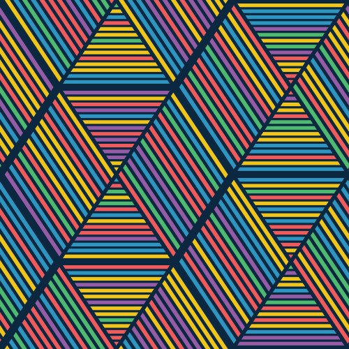 Neon lines geometric seamless pattern Royalty Free Vector