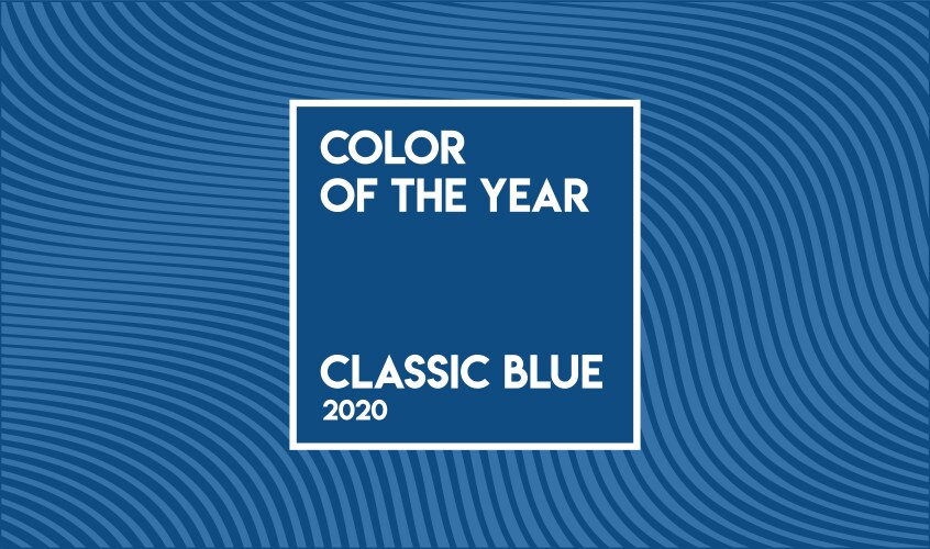 Color year 2020 - blue classic swatch Royalty Free Vector