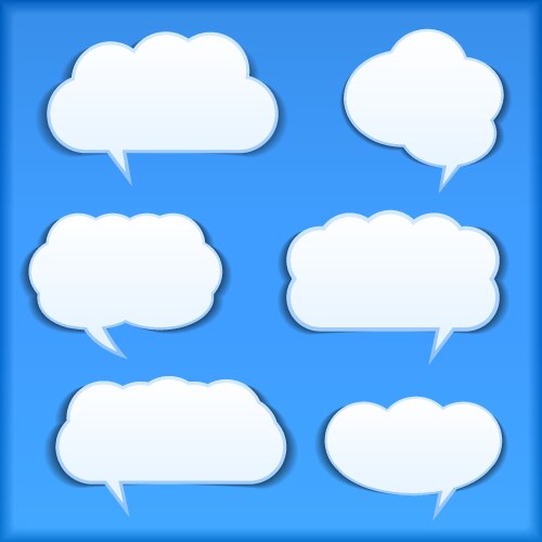 3d speech bubbles white chat message text bubble Vector Image