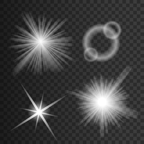 Star light shine bright starlight rays sparks Vector Image