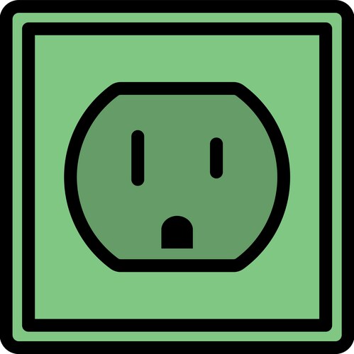 Electric outlet fire icon Royalty Free Vector Image