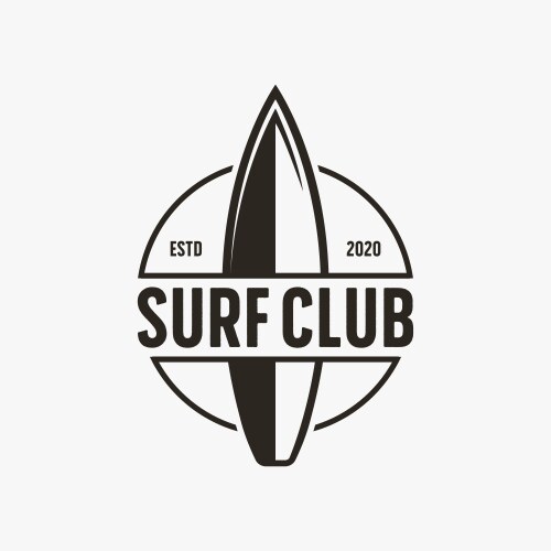 Surf rider symbol print template stylized Vector Image