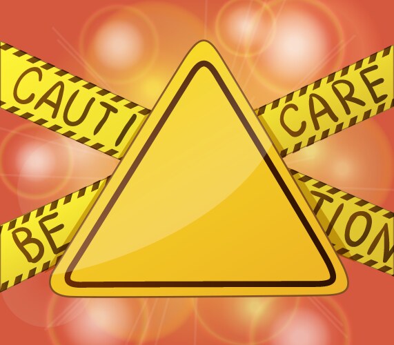 Biohazard text caution warning danger sign Vector Image