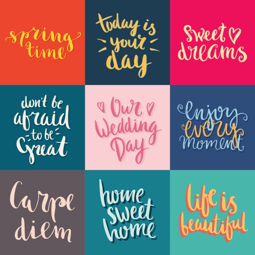 Hand drawn lettering poster Royalty Free Vector Image