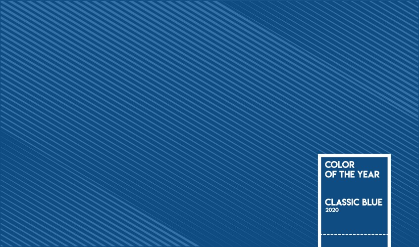 Color year 2020 - blue classic swatch Royalty Free Vector