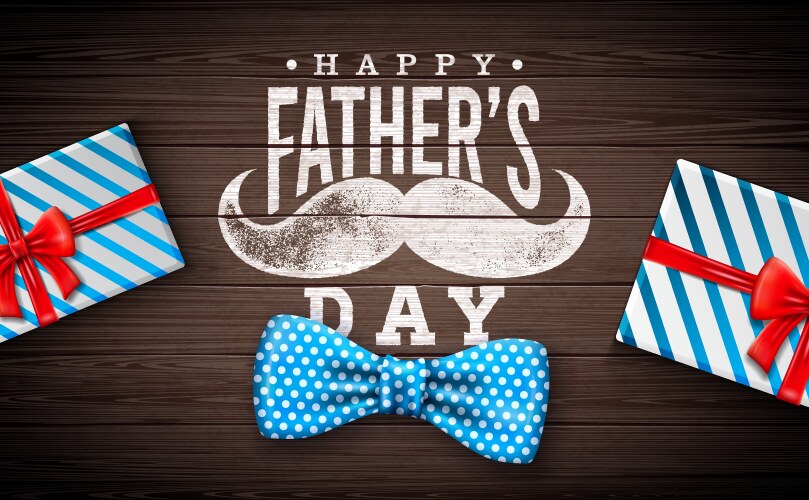 Happy fathers day greeting card design with dotted