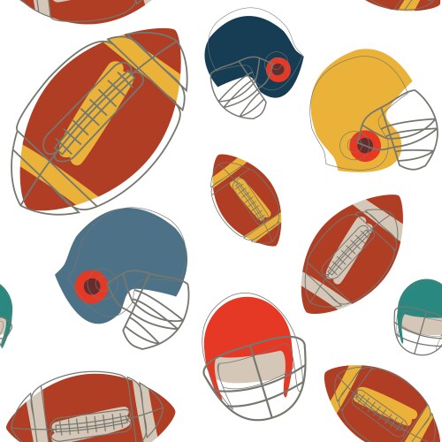 American football pattern Royalty Free Vector Image