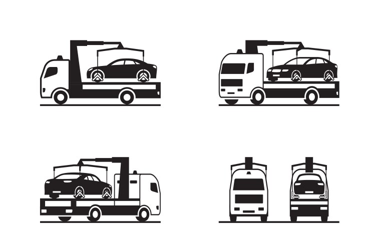 Truck assembly line Royalty Free Vector Image - VectorStock