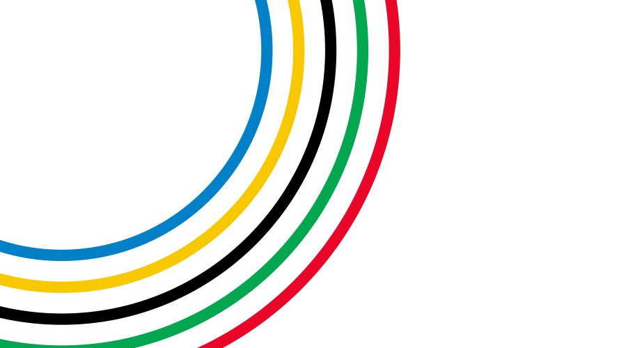 Abstract colorful curly line isolated on white Vector Image