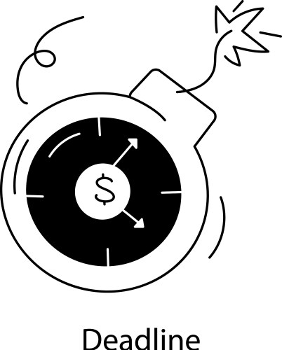 Deadline Royalty Free Vector Image - VectorStock