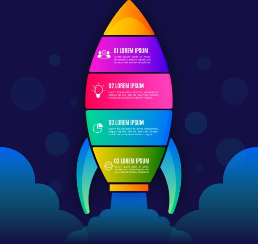 Value chain chart infographic Royalty Free Vector Image