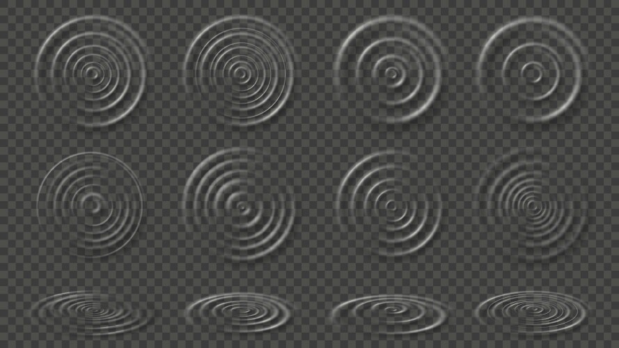 Drop of Water Ripple Effect Vector Images (over 990)