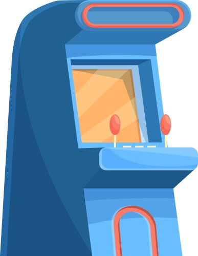 Blue arcade game machine offering entertainment Vector Image