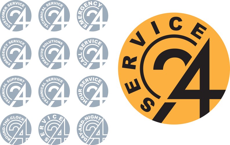 7 logo number seven medieval grunge gothic Vector Image