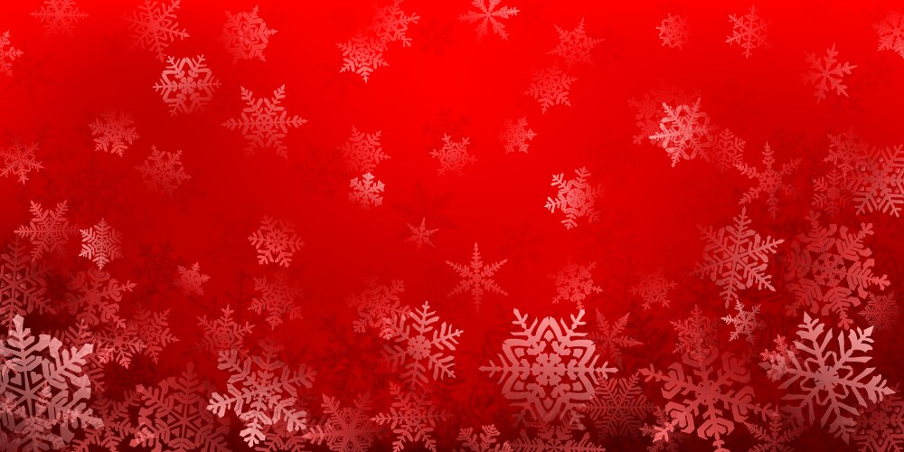 Red abstract christmas background with snowflakes Vector Image