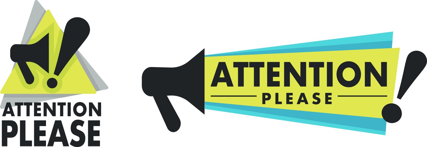 Attention Please Vector Images (over 1,500)