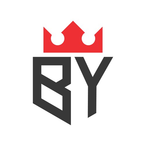 Letter ab crown logo Royalty Free Vector Image