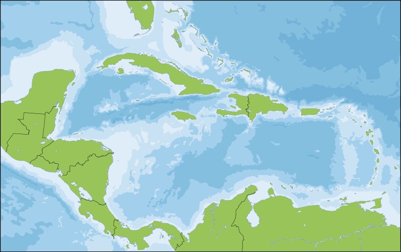Caribbean Map Vector Images (over 7,600)