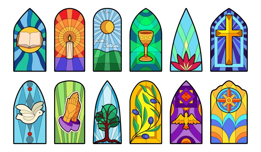 Stained glass window Royalty Free Vector Image
