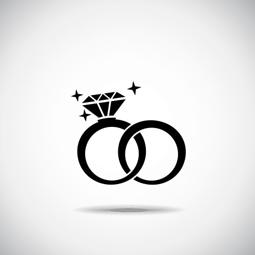 Wedding ring icons Royalty Free Vector Image - VectorStock