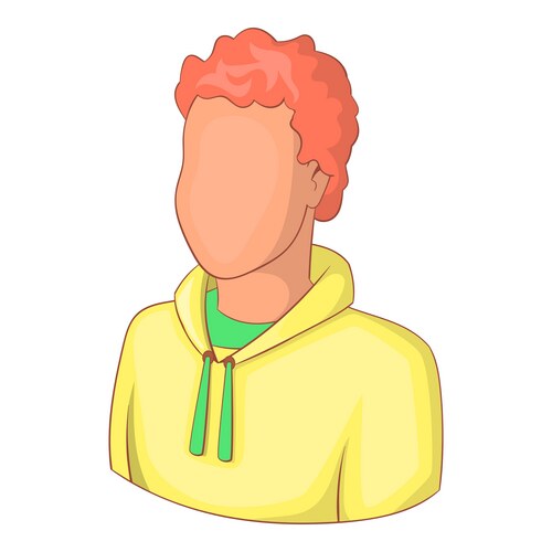 Man saying no with his head icon cartoon style Vector Image