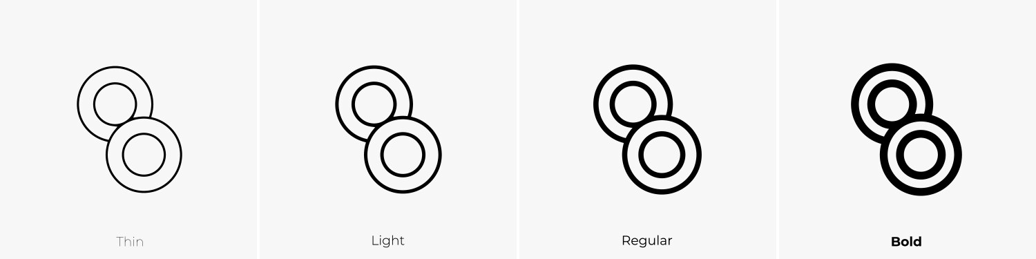 Calendar icon thin light regular and bold style Vector Image