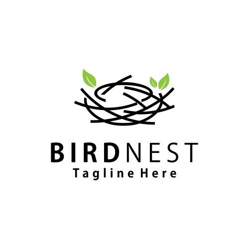 Nest house logo icon Royalty Free Vector Image