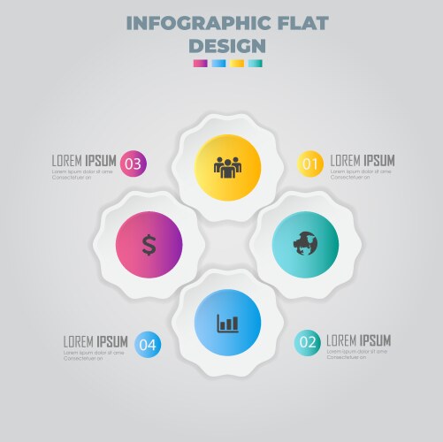 Business data visualization process chart Vector Image