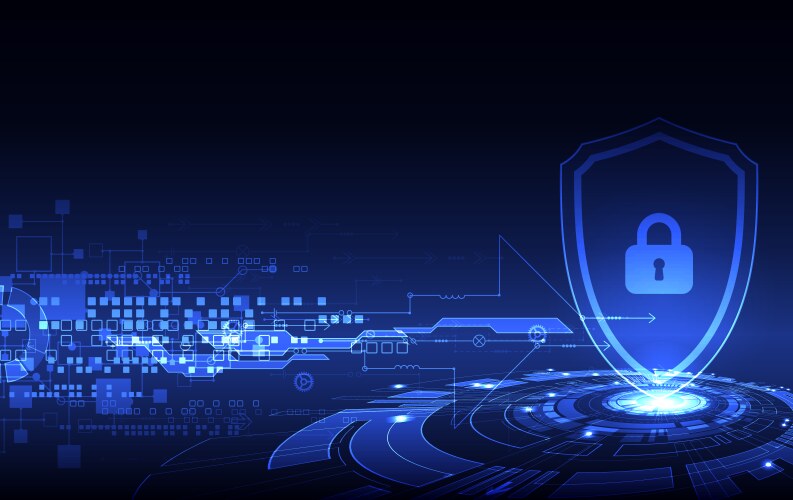 Protection concept of digital and technological Vector Image