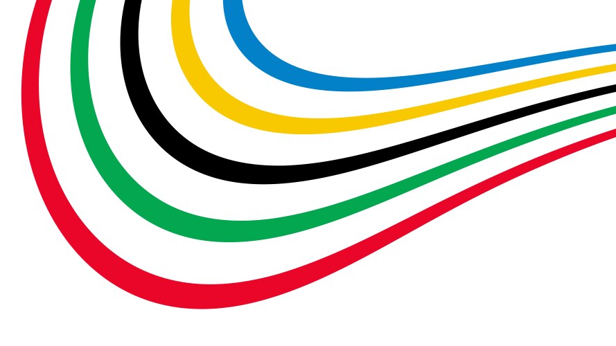 Abstract colorful curly line isolated on white Vector Image