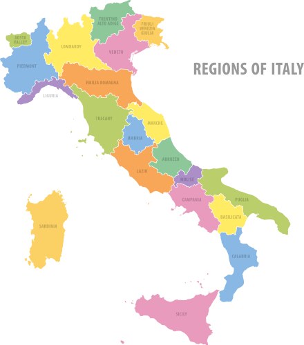 Italy map Royalty Free Vector Image - VectorStock