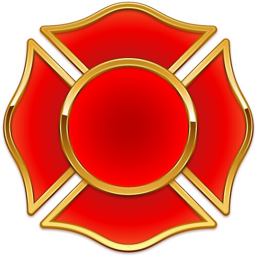 Fire rescue logo base gold with dark blue trim Vector Image