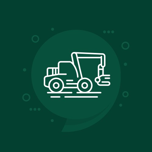 Deforestation icon decrease in forest areas Vector Image