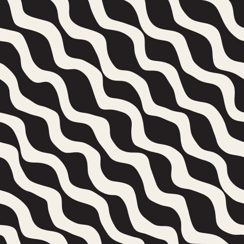 Wavy lines hand drawn pattern abstract freehand Vector Image