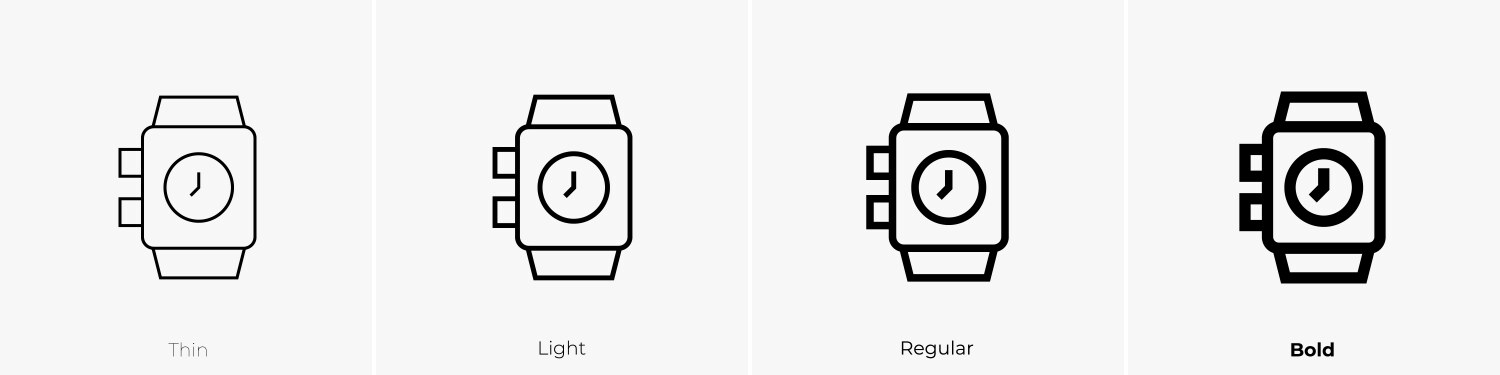 Calendar icon thin light regular and bold style Vector Image