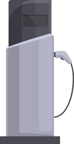 Electric vehicle charging station supplying power Vector Image
