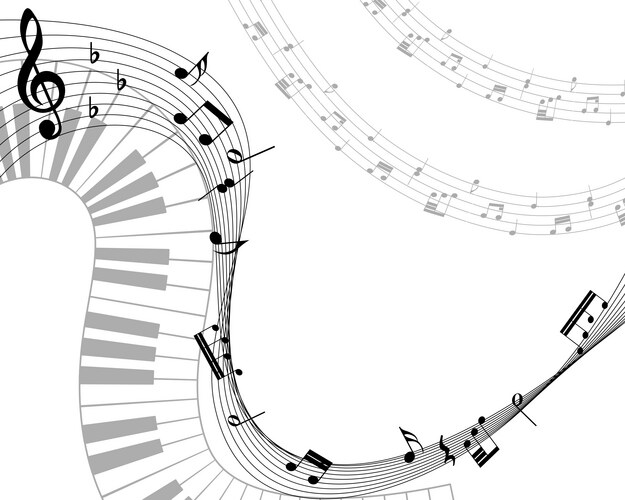 Round musical notes frame Royalty Free Vector Image