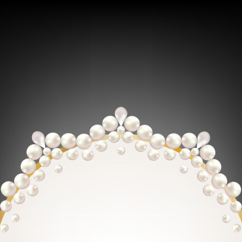 Pearl border Royalty Free Vector Image - VectorStock
