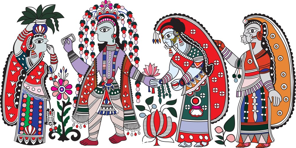 Madhubani Art Vector Images (20)