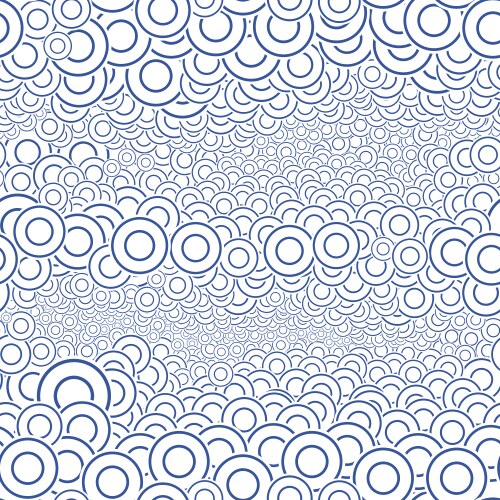 Abstract dotted bubble pattern border background Vector Image