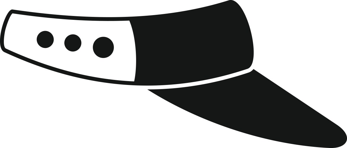 Black sun visor cap template for branding Vector Image