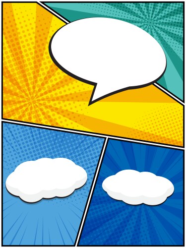 Vertical colorful comic book pop art cartoon Vector Image