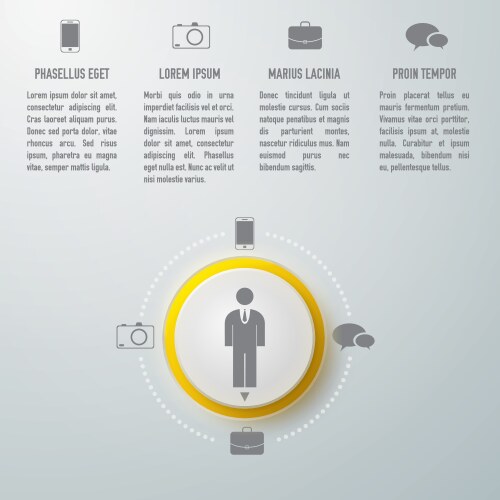 Infographic menu options background Royalty Free Vector