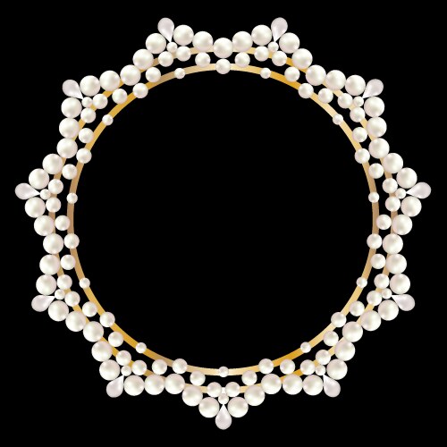 Pearl border Royalty Free Vector Image - VectorStock