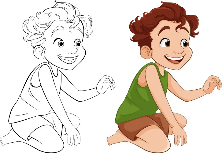Boy Outline Young Vector Images (over 15,000)