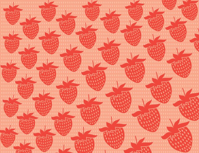Colored background with ripe strawberries Vector Image