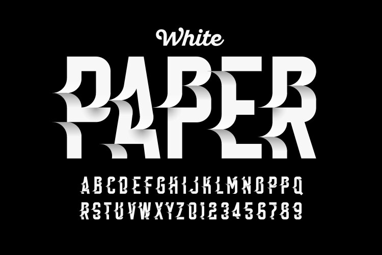Paper cut typography Royalty Free Vector Image
