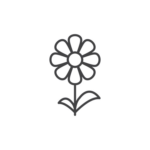 Rose icon set flower bloom petal symbol in a Vector Image