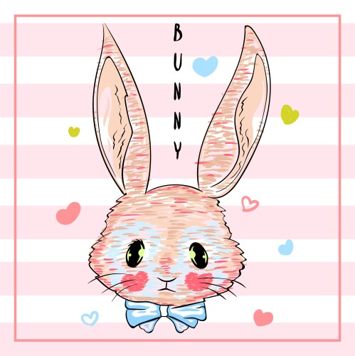Cute rabbit Royalty Free Vector Image - VectorStock