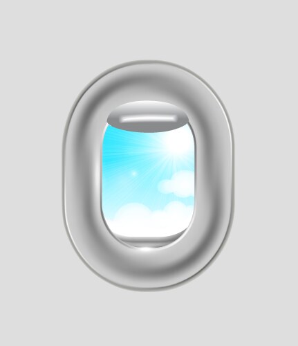 Flight window plane porthole Royalty Free Vector Image
